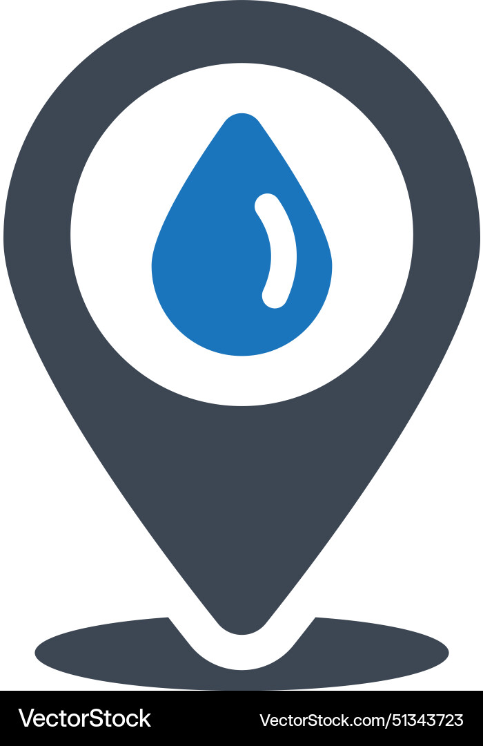 Water location icon Royalty Free Vector Image - VectorStock