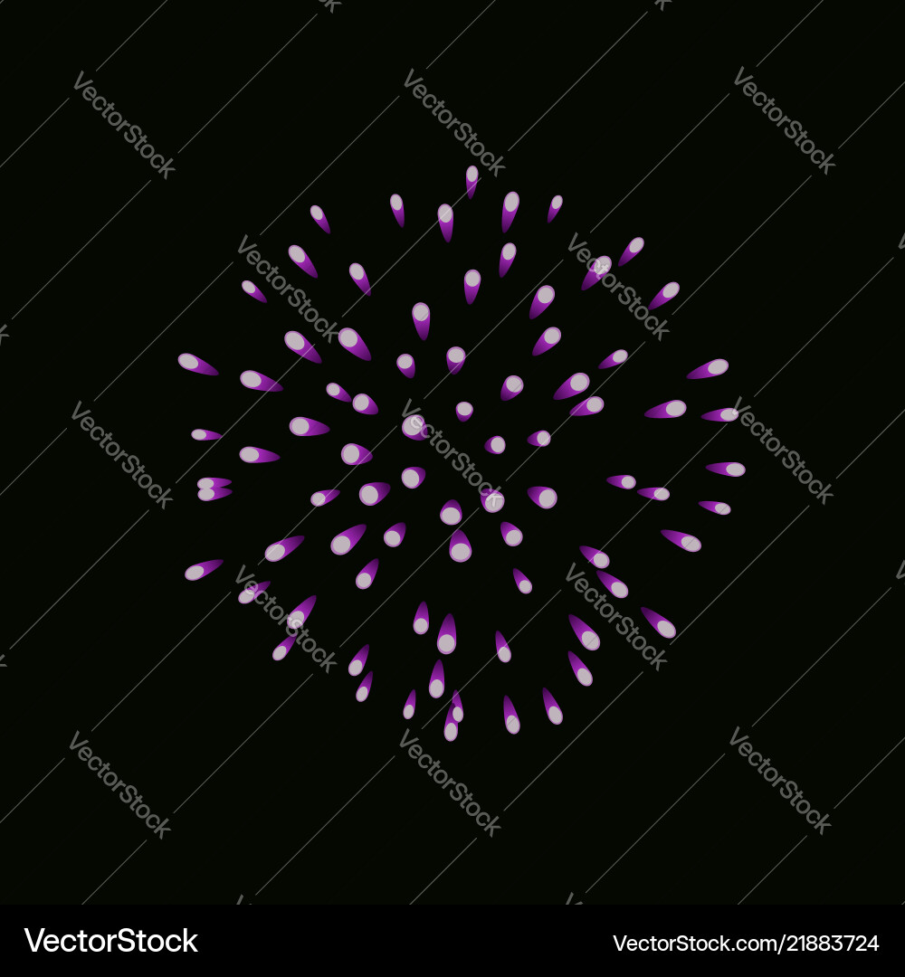 Beautiful pink firework bright isolated Royalty Free Vector