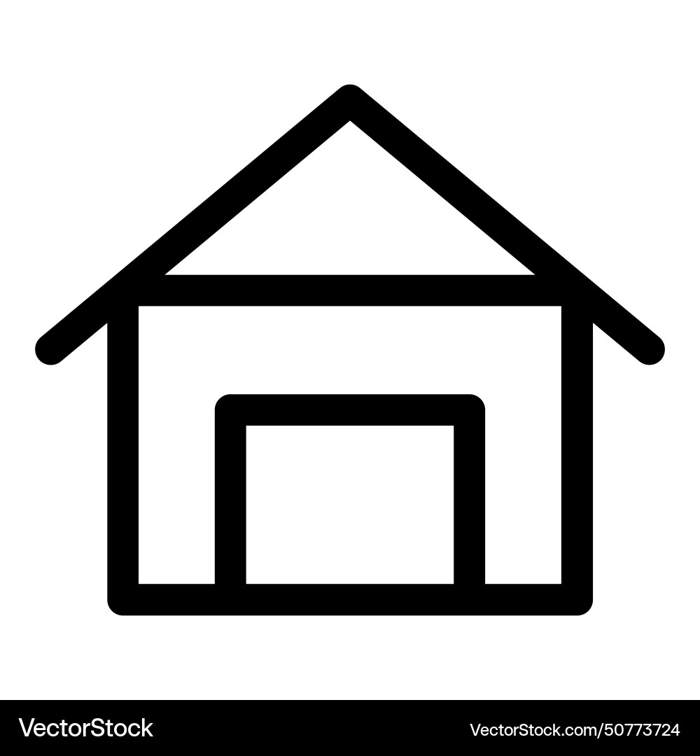 Black house icon on white background Royalty Free Vector