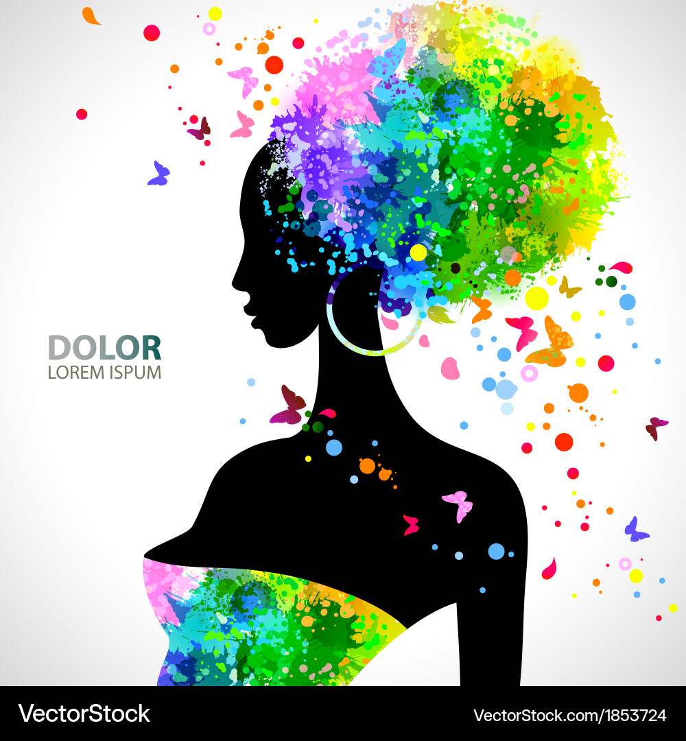 Colorful Splash Girl Royalty Free Vector Image