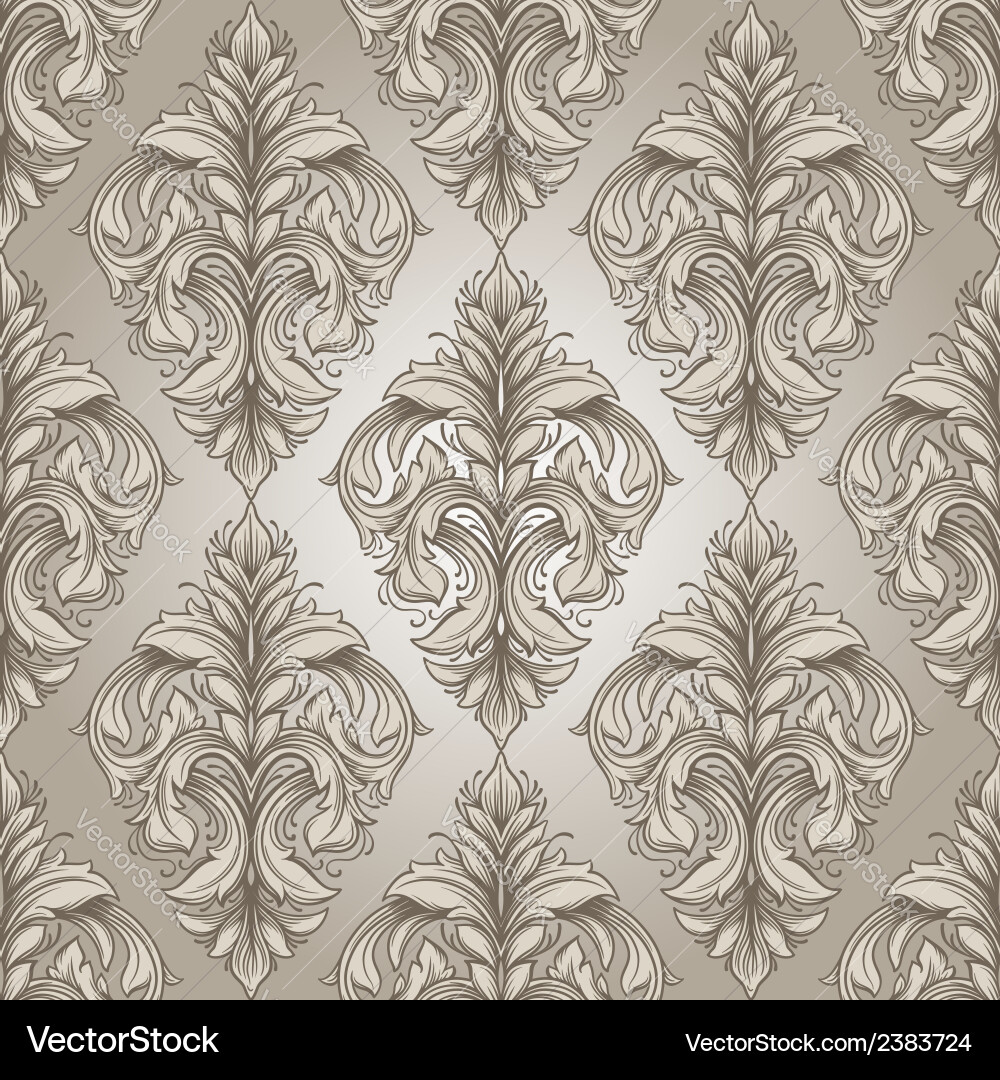 Elegant Victorian Floral Pattern Royalty Free Vector Image