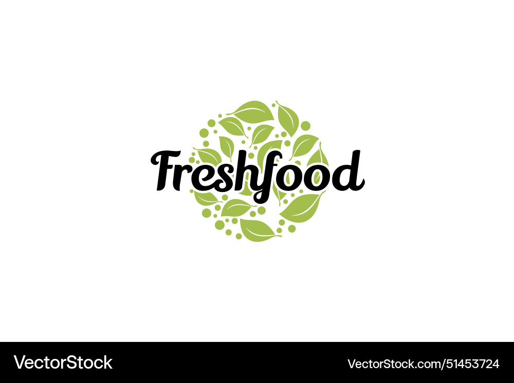 Fresh food logo with a combination Royalty Free Vector Image