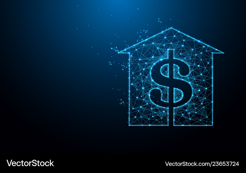 House with dollar sign icon Royalty Free Vector Image