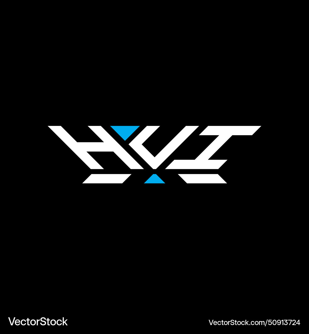 Hui letter logo design simple and modern Vector Image