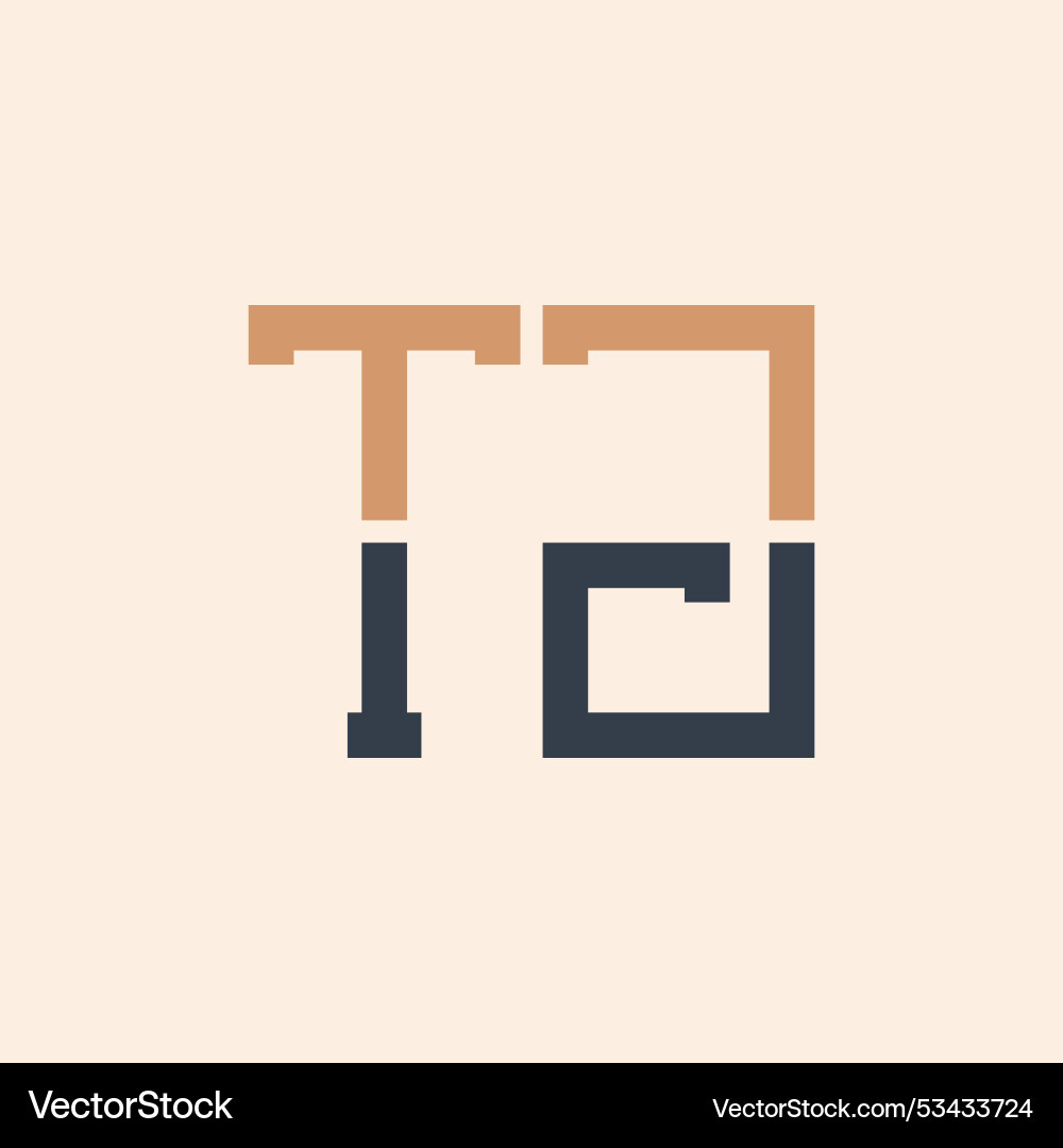 Modern tj letter logo design creative and Vector Image