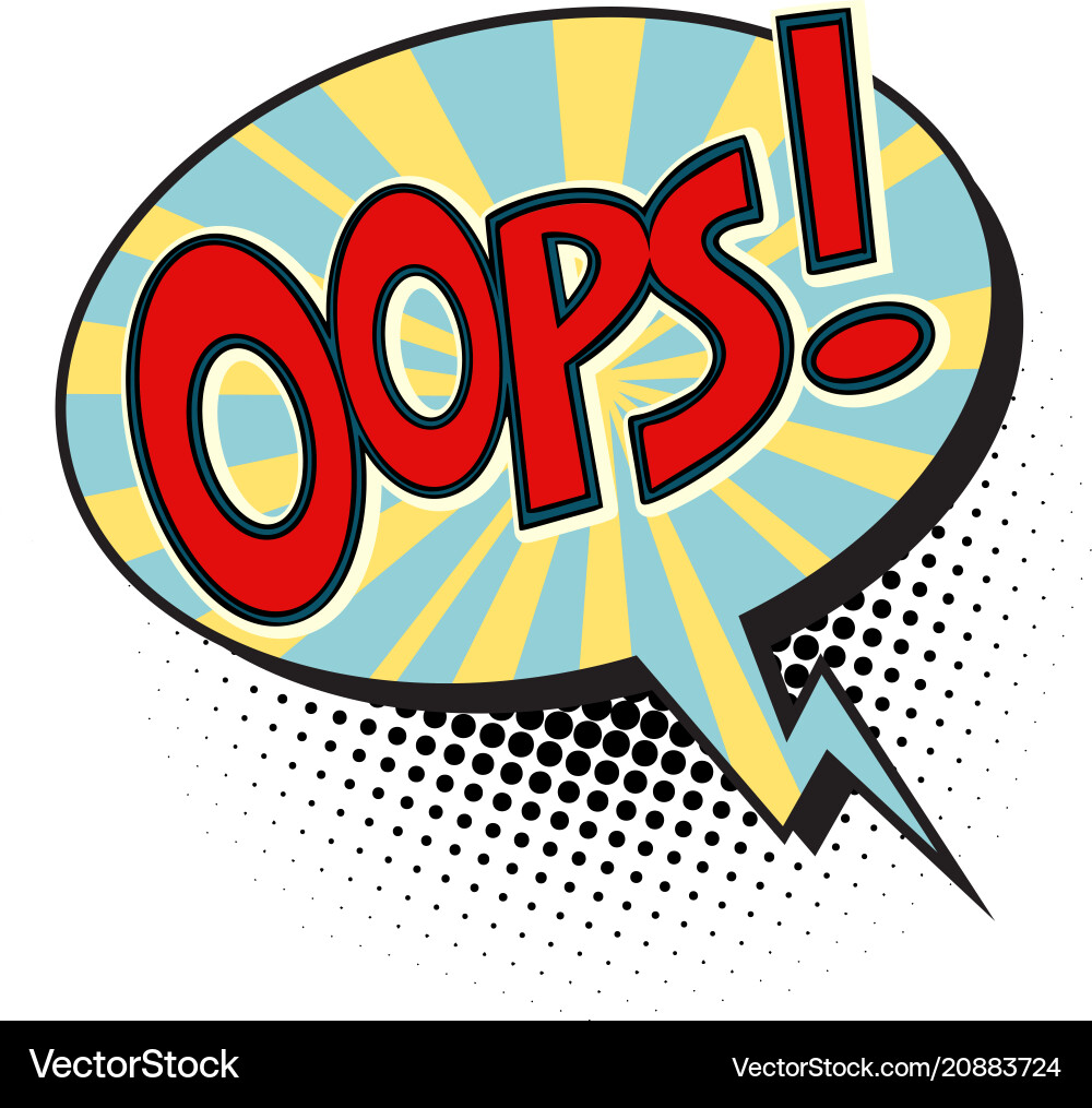 Oops Comic Bubble - Pop Art Royalty Free Vector Image