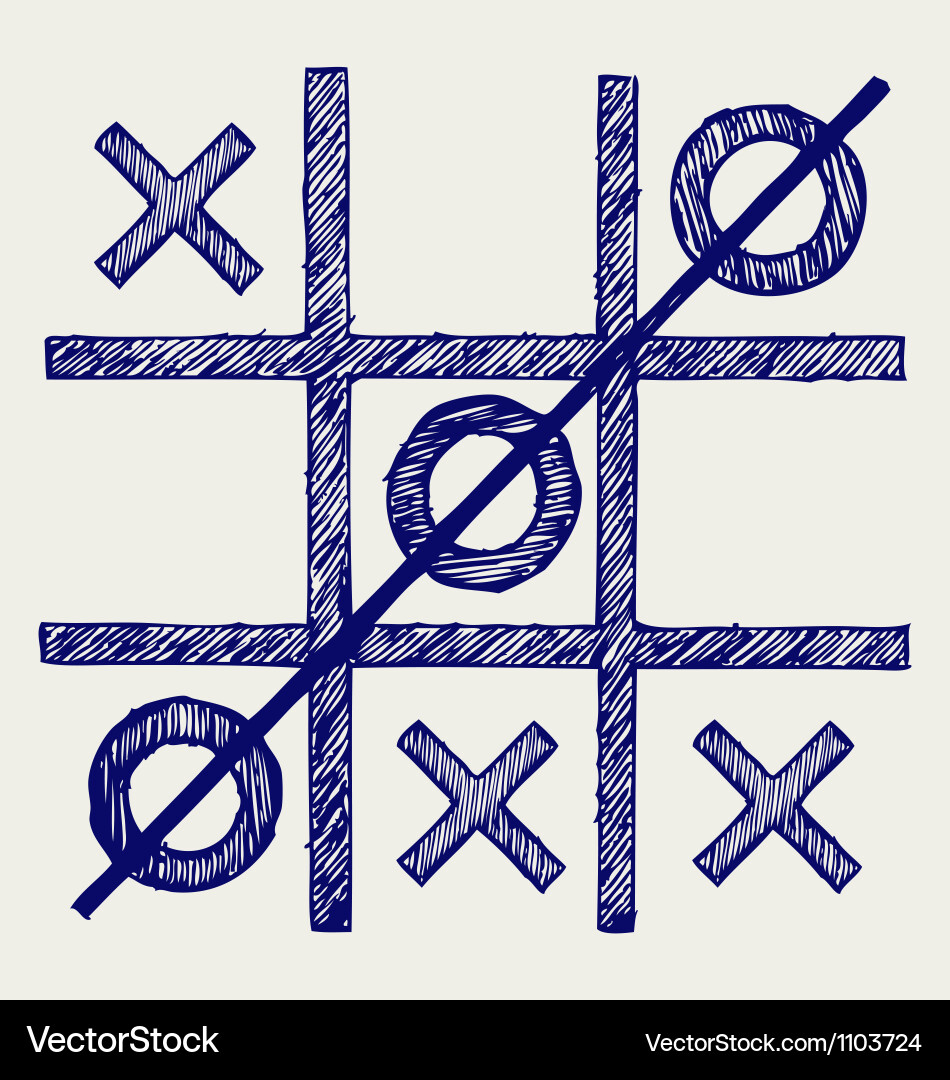 Tic tac toe Royalty Free Vector Image - VectorStock