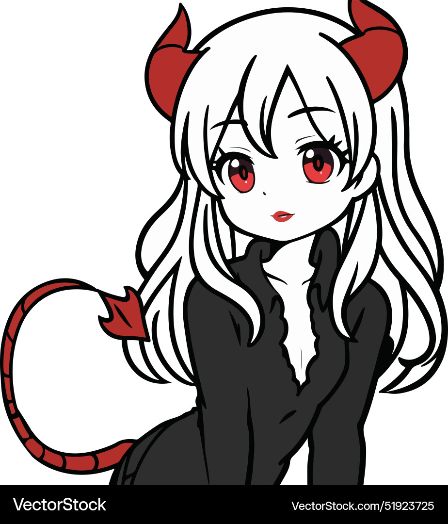 Cartoon image of a devil Royalty Free Vector Image