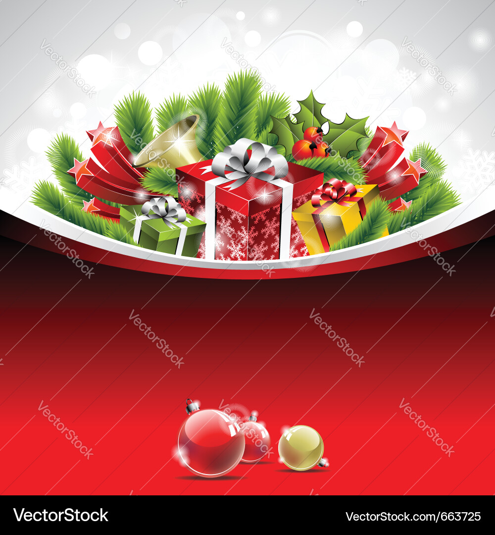 Christmas Gift Boxes & Ornaments Royalty Free Vector