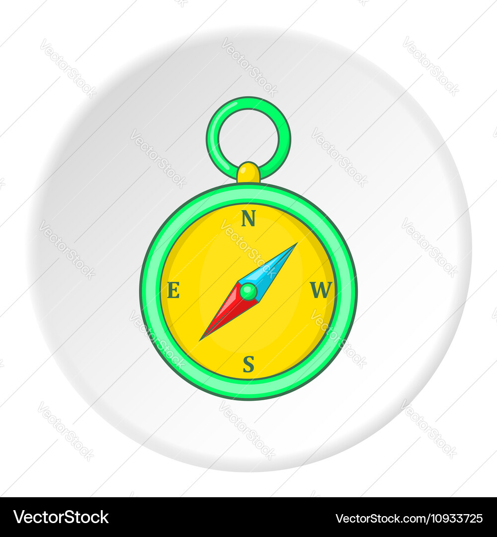 Compass icon cartoon style Royalty Free Vector Image