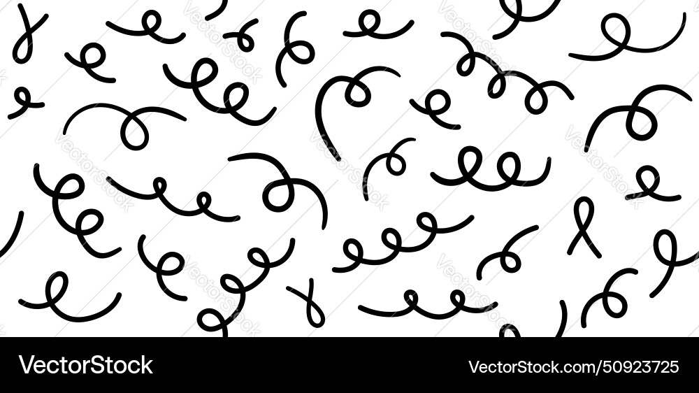 Hand drawn twisted lines y2k naive seamless Vector Image
