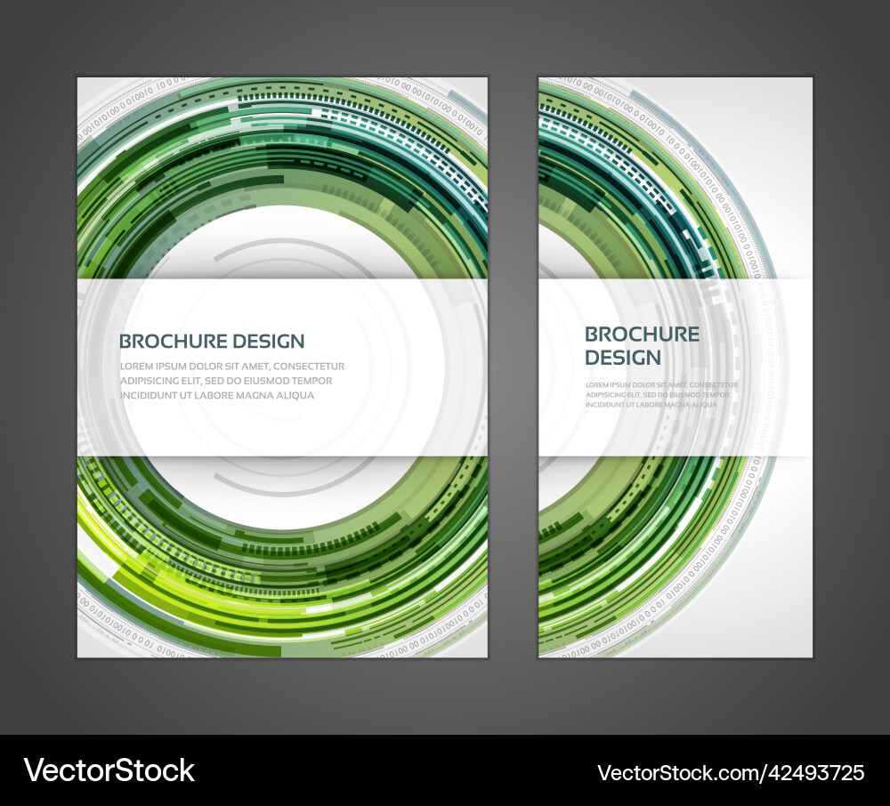 Hi tech green circle geometric innovation dynamic Vector Image