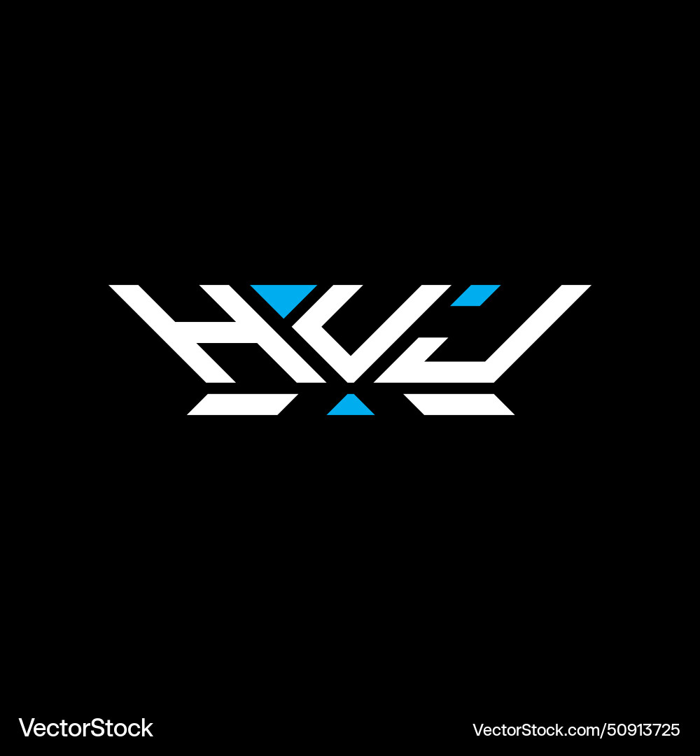 Huj letter logo design simple and modern Vector Image