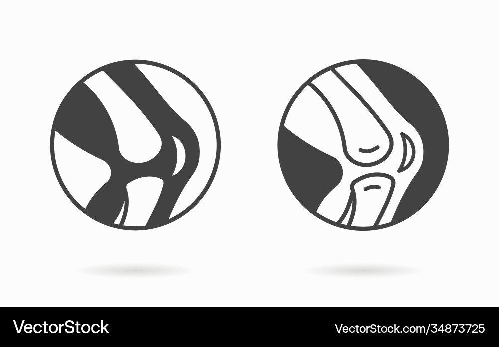 Knee icon logo design template Royalty Free Vector Image