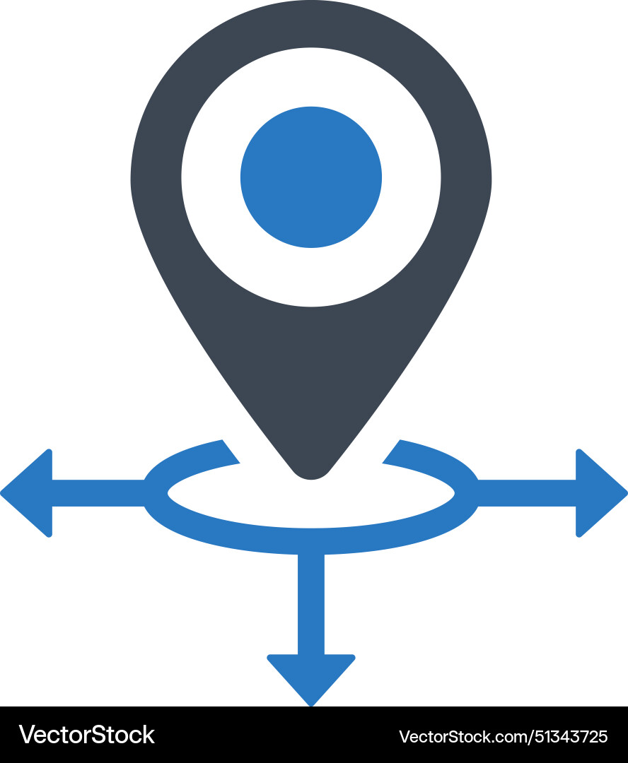 Location direction icon Royalty Free Vector Image