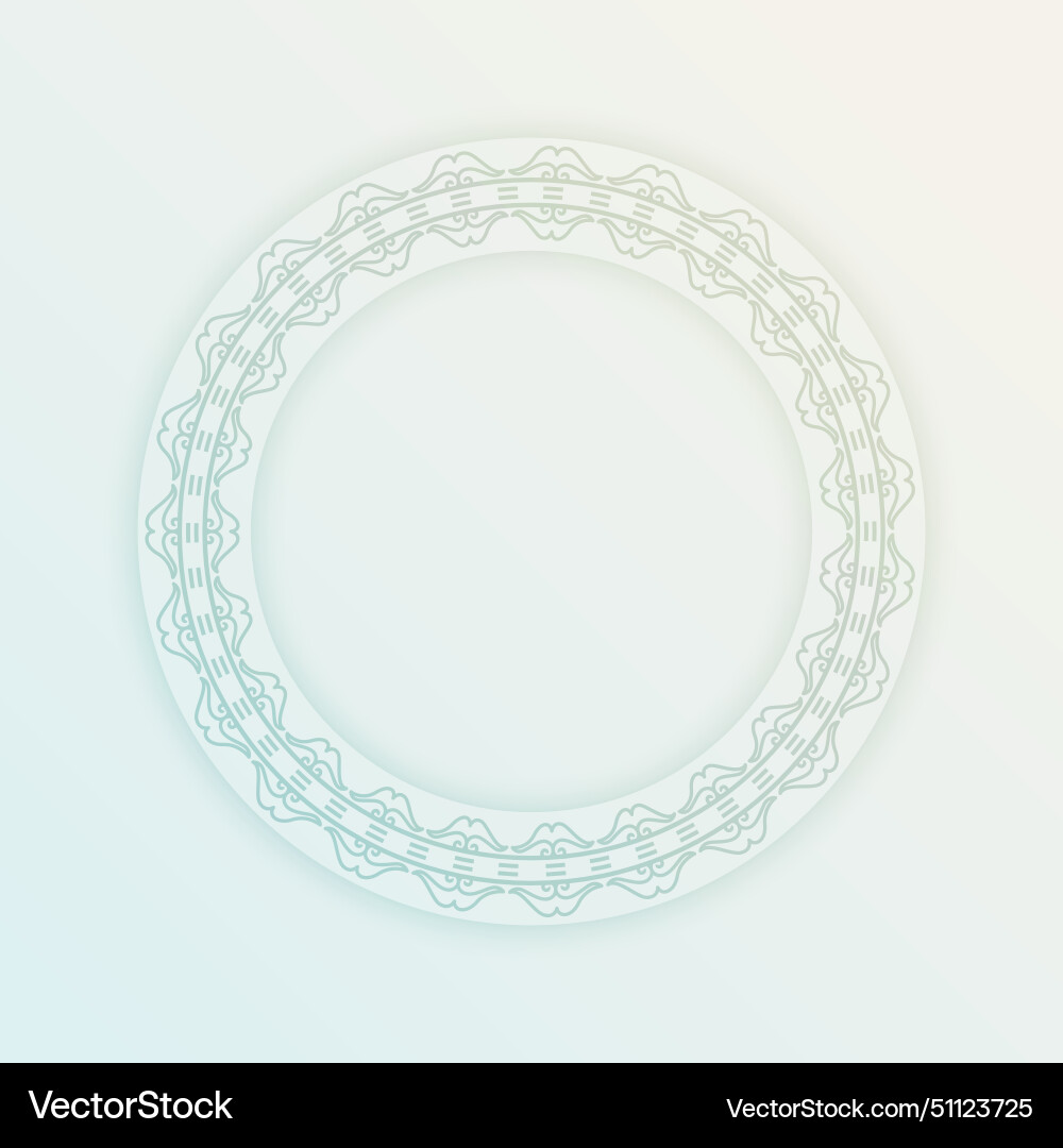 Mandala style ethnic border frame for indian Vector Image