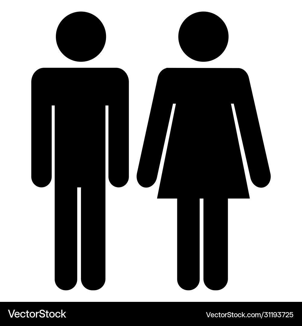 Stick Figure Couple Icon Royalty Free Vector Image