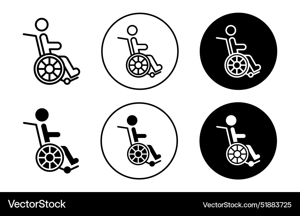 Wheelchair icon Royalty Free Vector Image - VectorStock