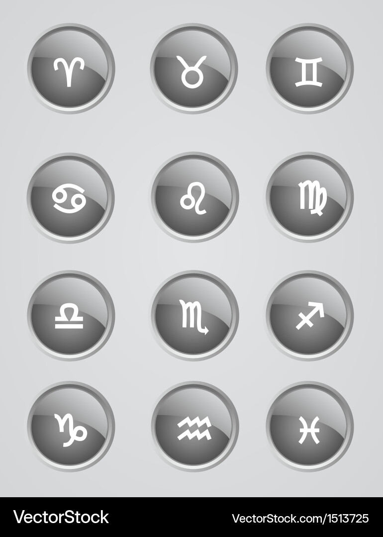 Zodiac icons Royalty Free Vector Image - VectorStock