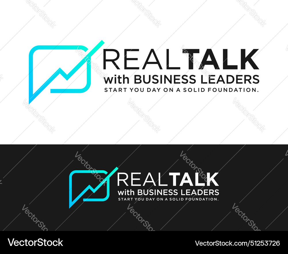 Business talk logo Royalty Free Vector Image - VectorStock
