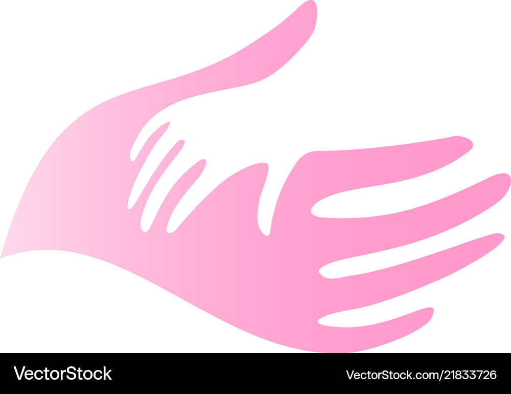 Child hand in mother icon Royalty Free Vector Image