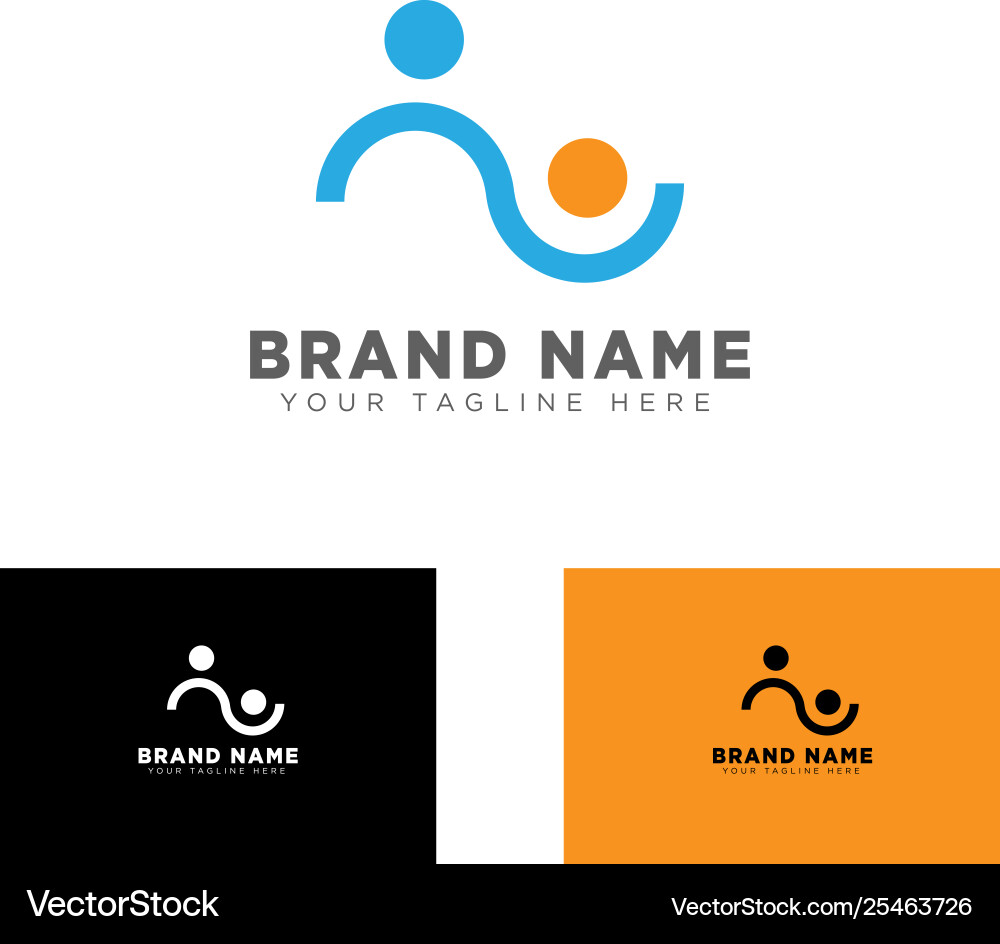 Community group logo design template Royalty Free Vector