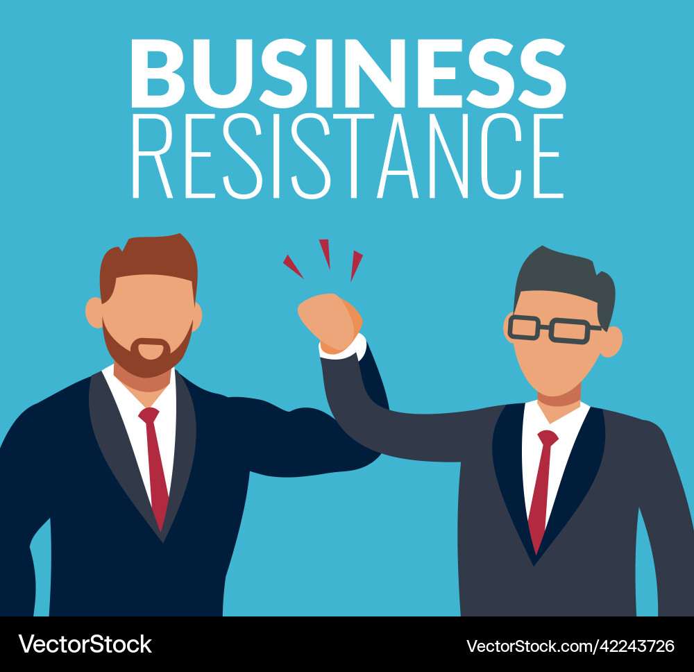 Competition between strong and weak businesses Vector Image