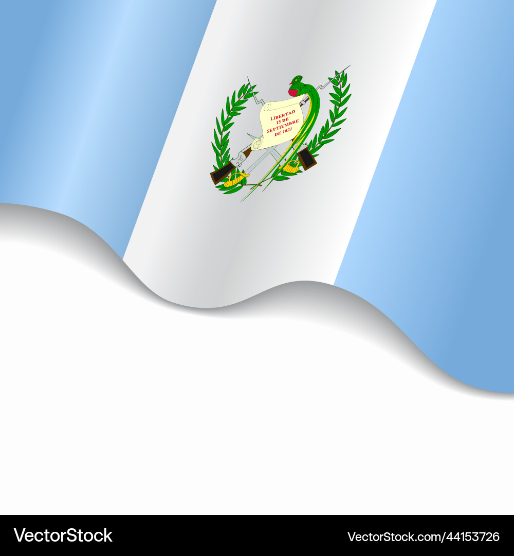 Guatemalan flag wavy abstract background Vector Image