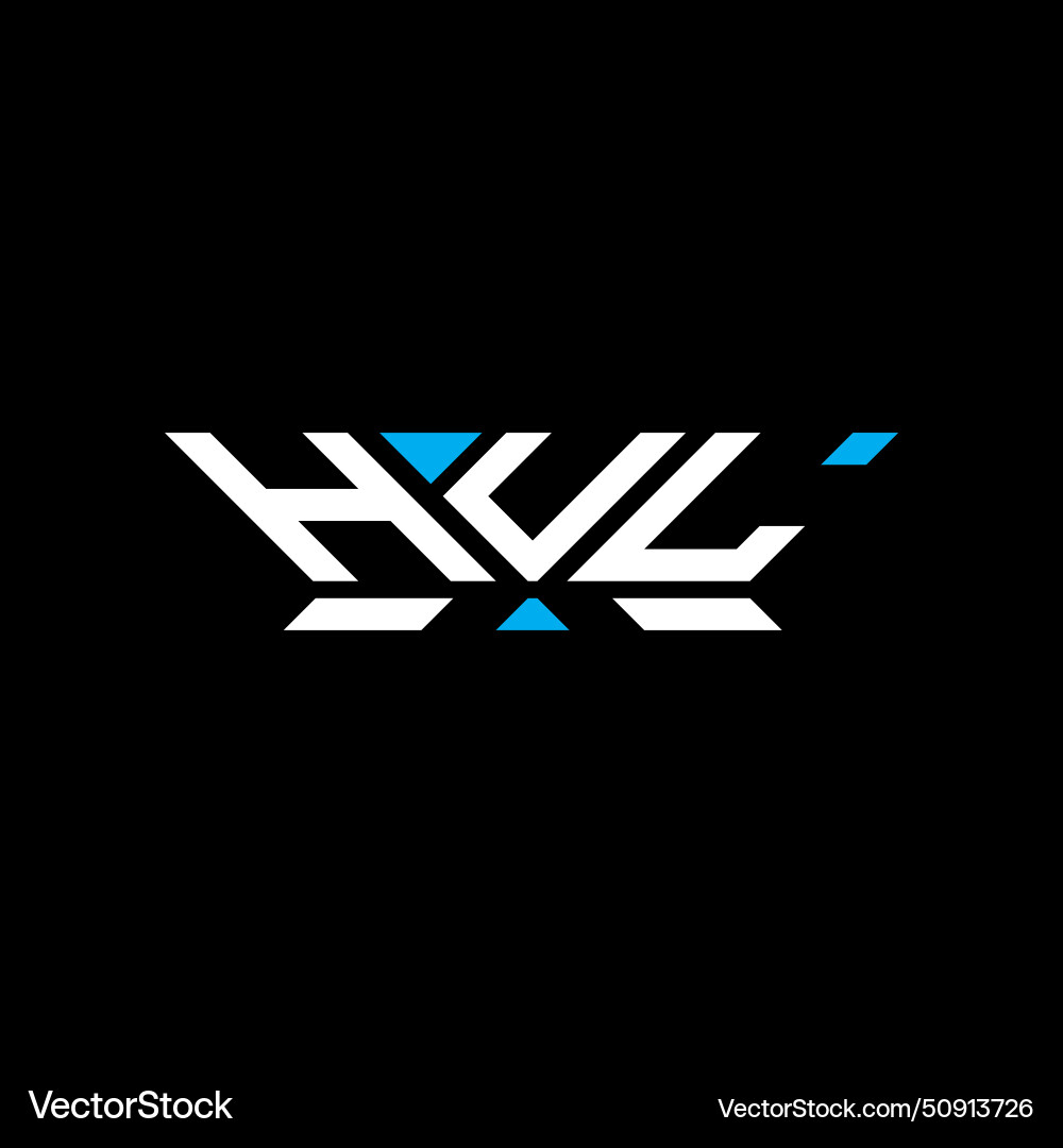 Hul letter logo design simple and modern Vector Image