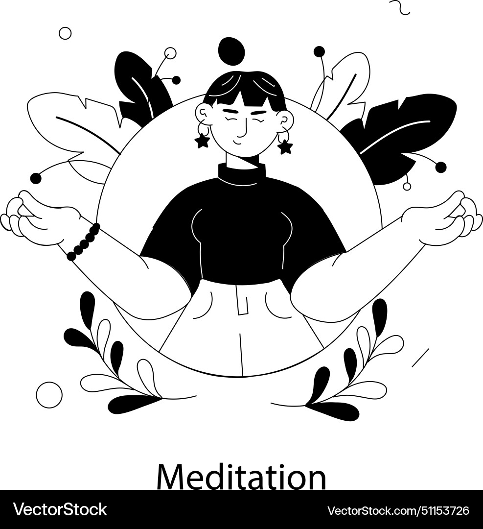 Meditation Royalty Free Vector Image - VectorStock