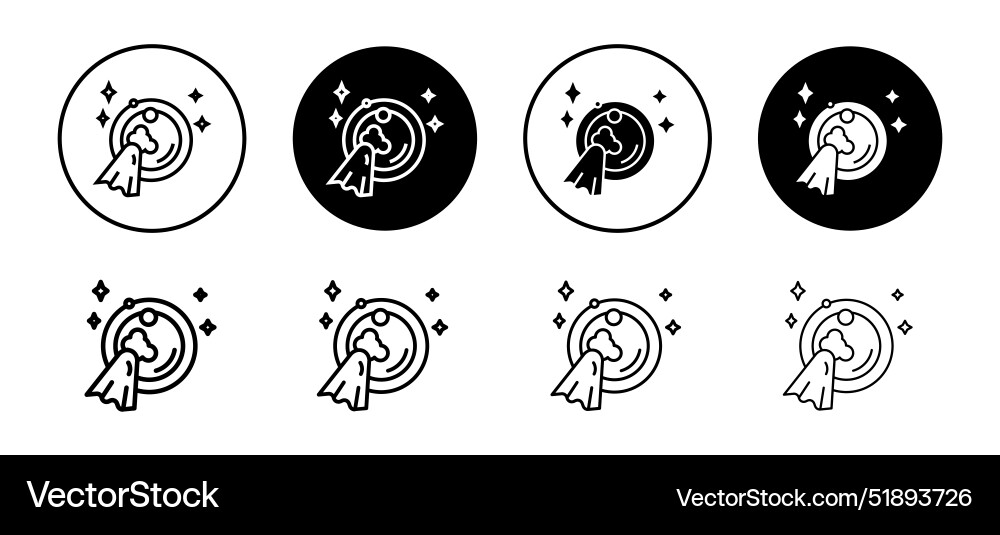 Plate washing icon set collection Royalty Free Vector Image