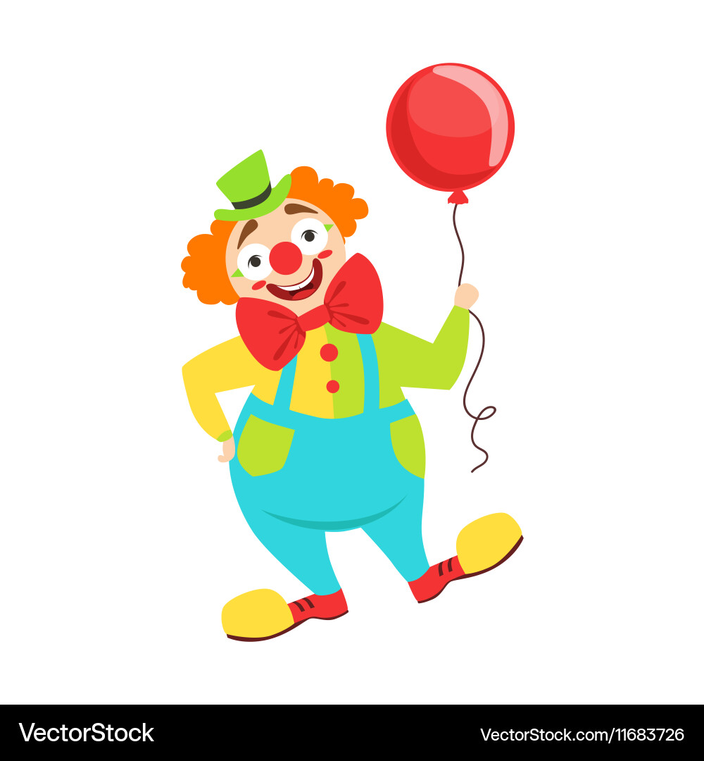 Red-Nosed Circus Clown Royalty Free Vector Image