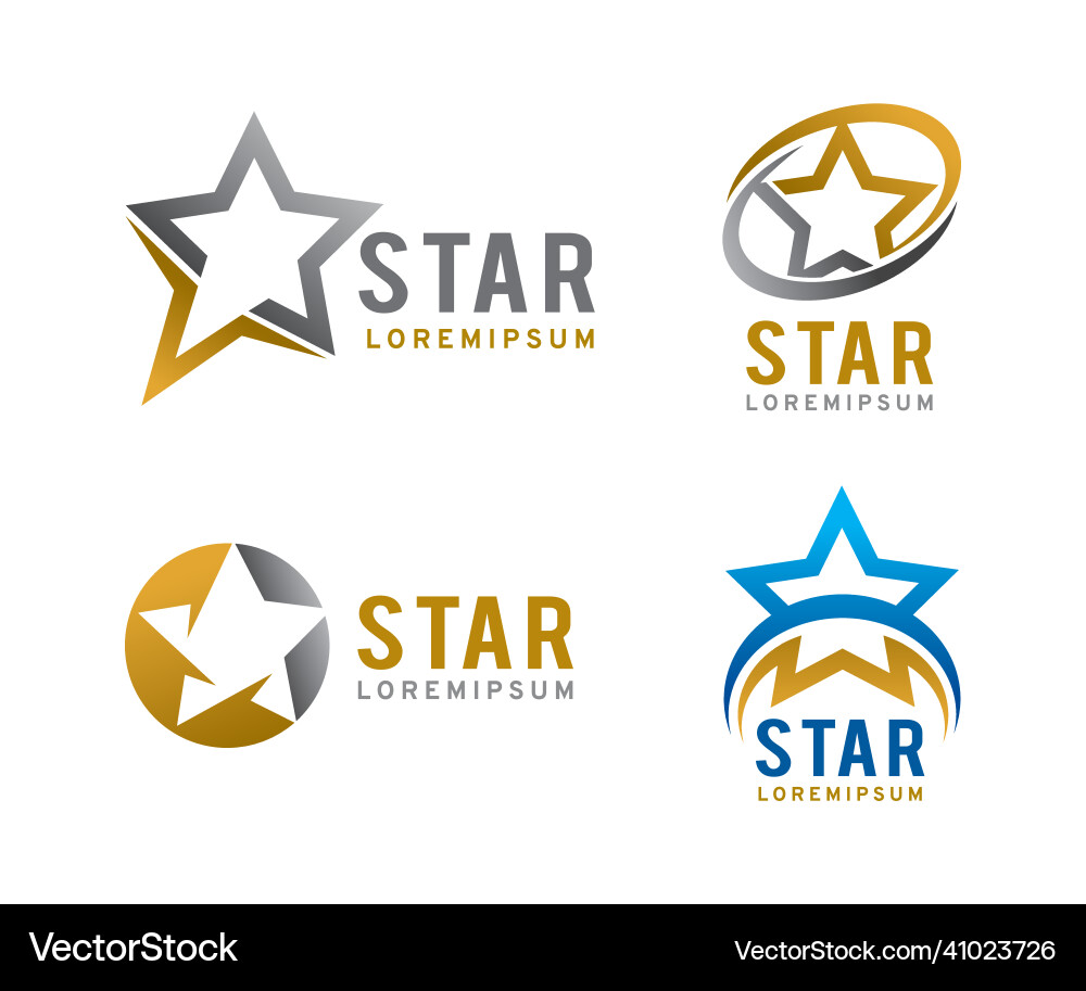Star logo symbol or icon template Royalty Free Vector Image