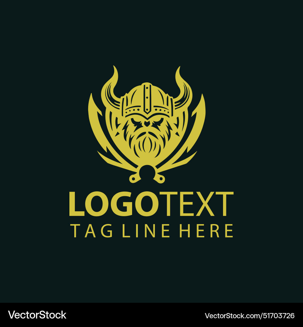 Viking warrior logo Royalty Free Vector Image - VectorStock