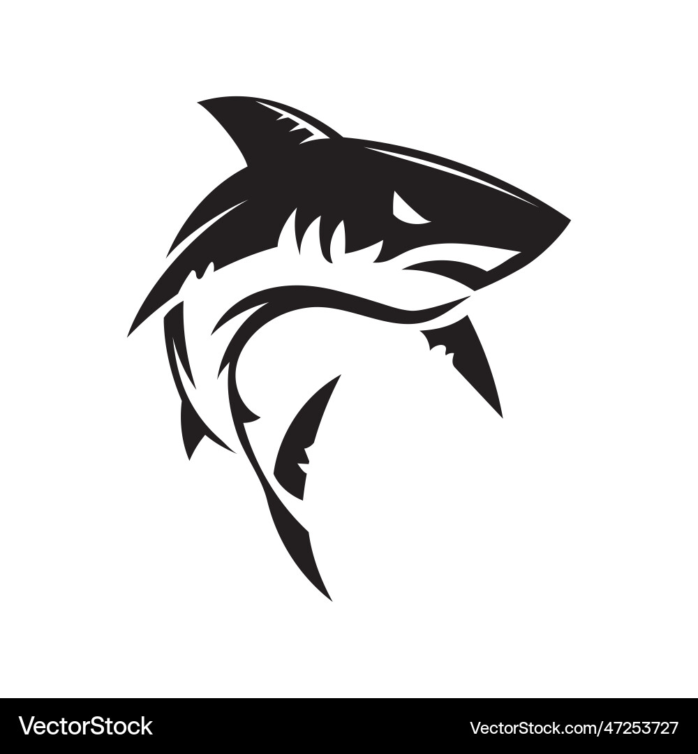 Abstract simple shark logo Royalty Free Vector Image
