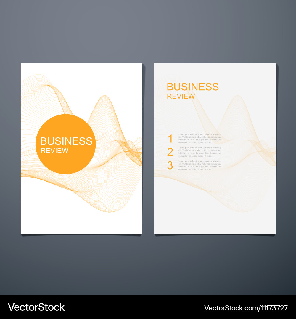 Business review brochure Royalty Free Vector Image
