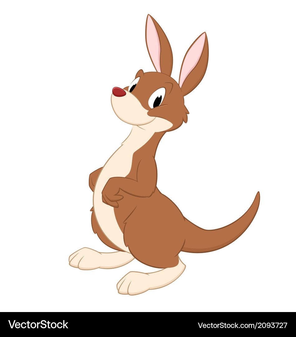 Cartoon kangaroo Royalty Free Vector Image - VectorStock