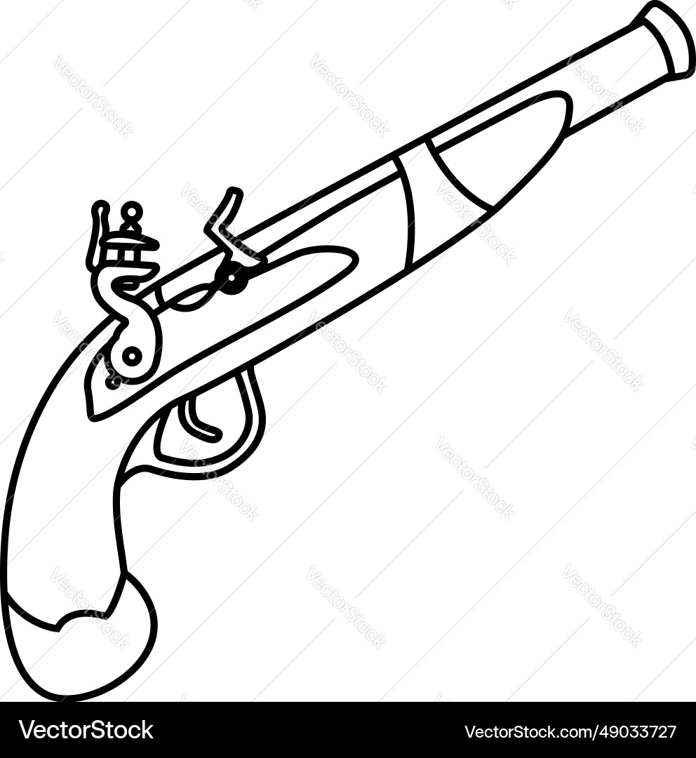 Vintage Revolver Outline