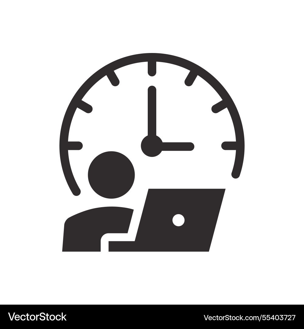 Work schedule icon symbol of Royalty Free Vector Image