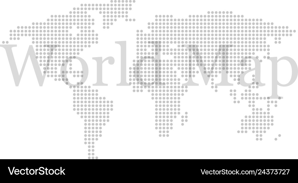 World map with circles and an inscription Vector Image
