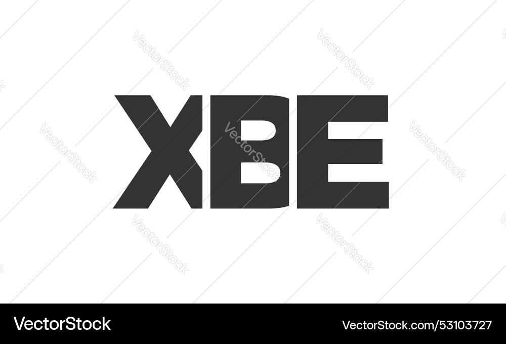 Xbe logo design template with strong and modern Vector Image