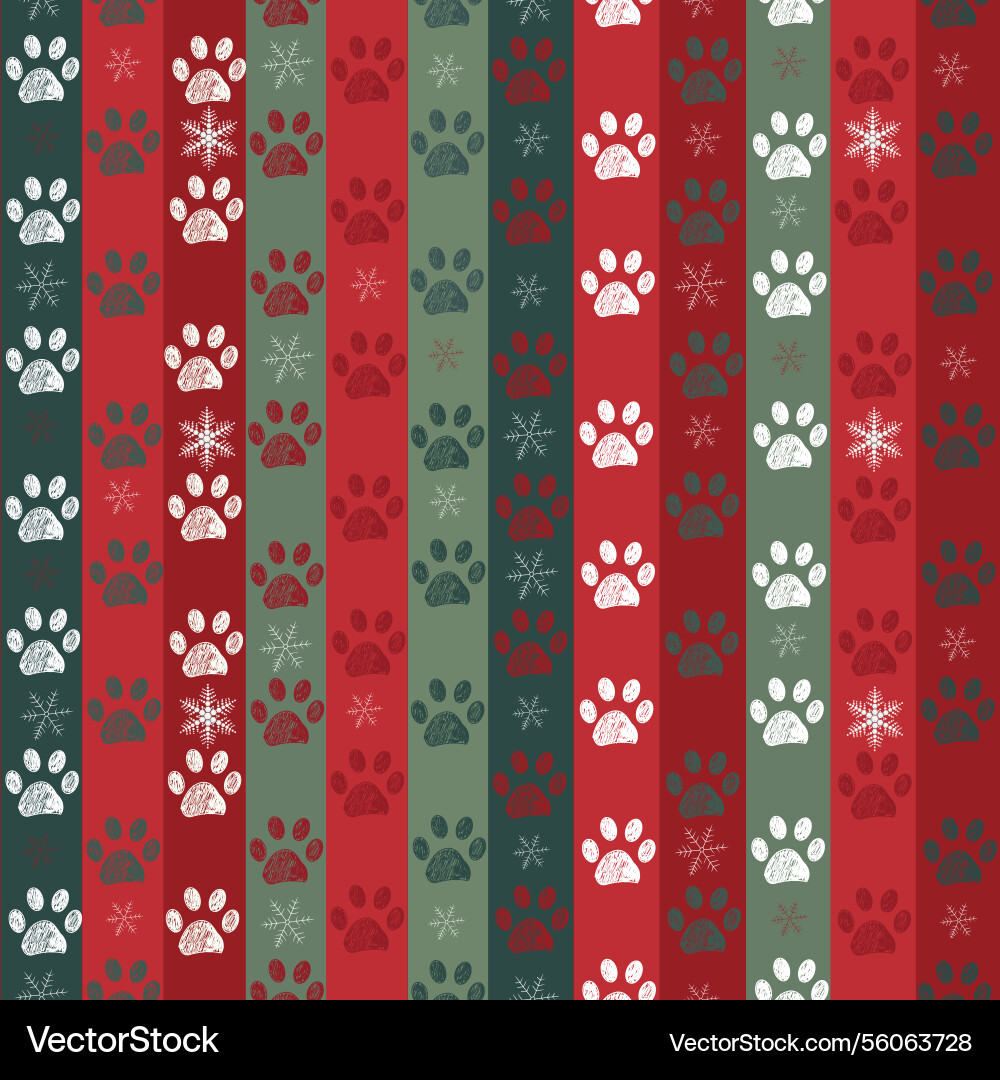 Christmas design with snowflakes stripe pattern Vector Image