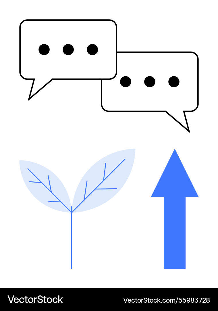 Growth and progress through communication Vector Image