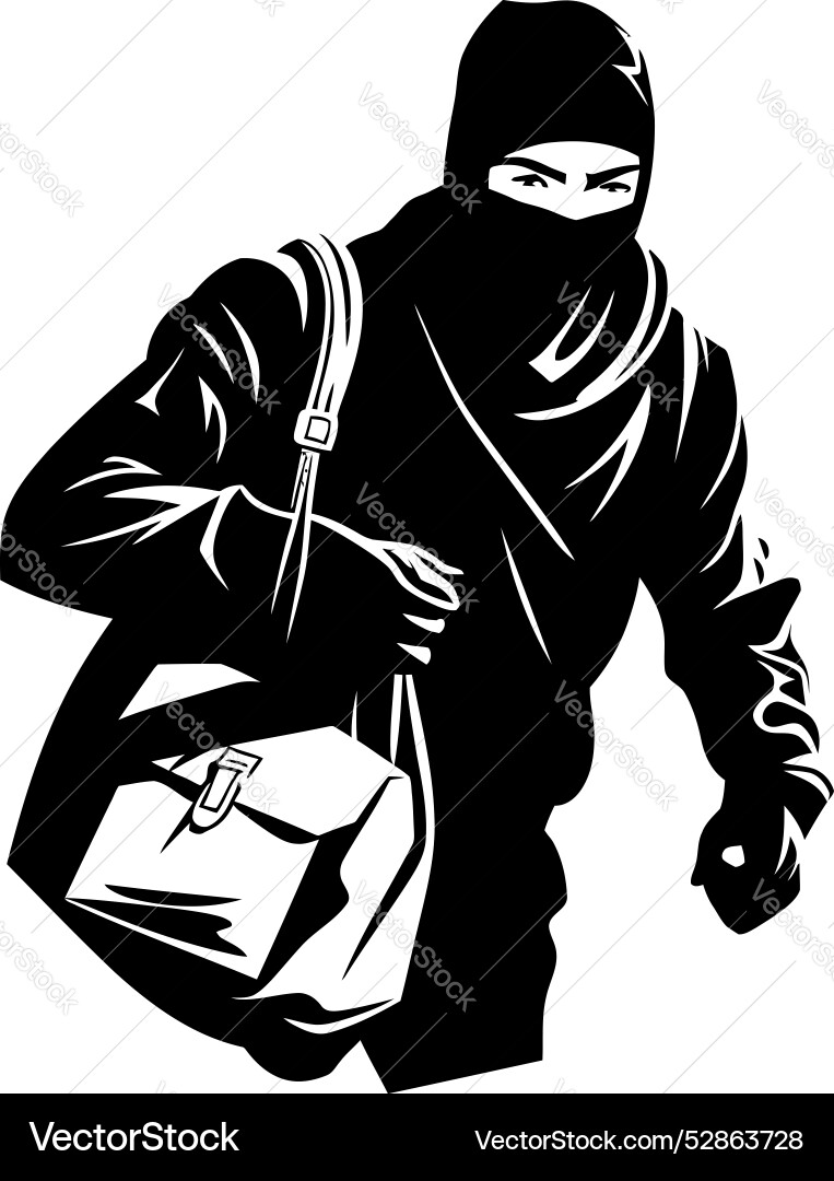 Heist haul stolen bag icon design caper cargo Vector Image