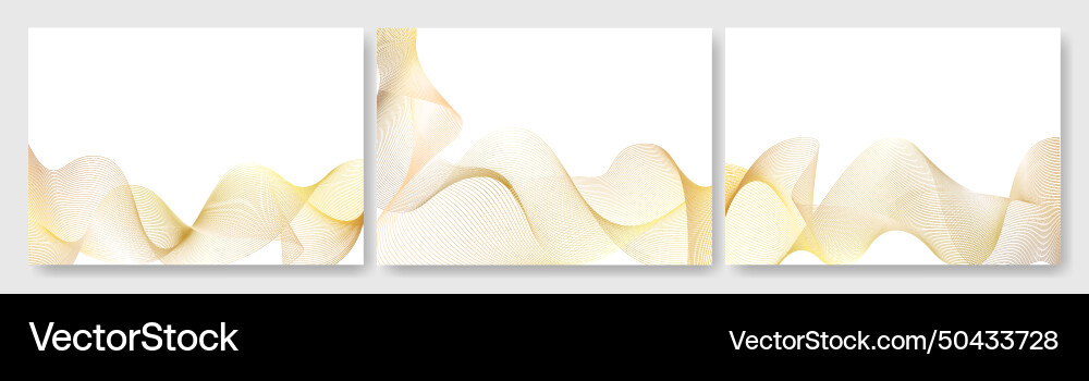 Horizontal gold wavy lines minimal background Vector Image