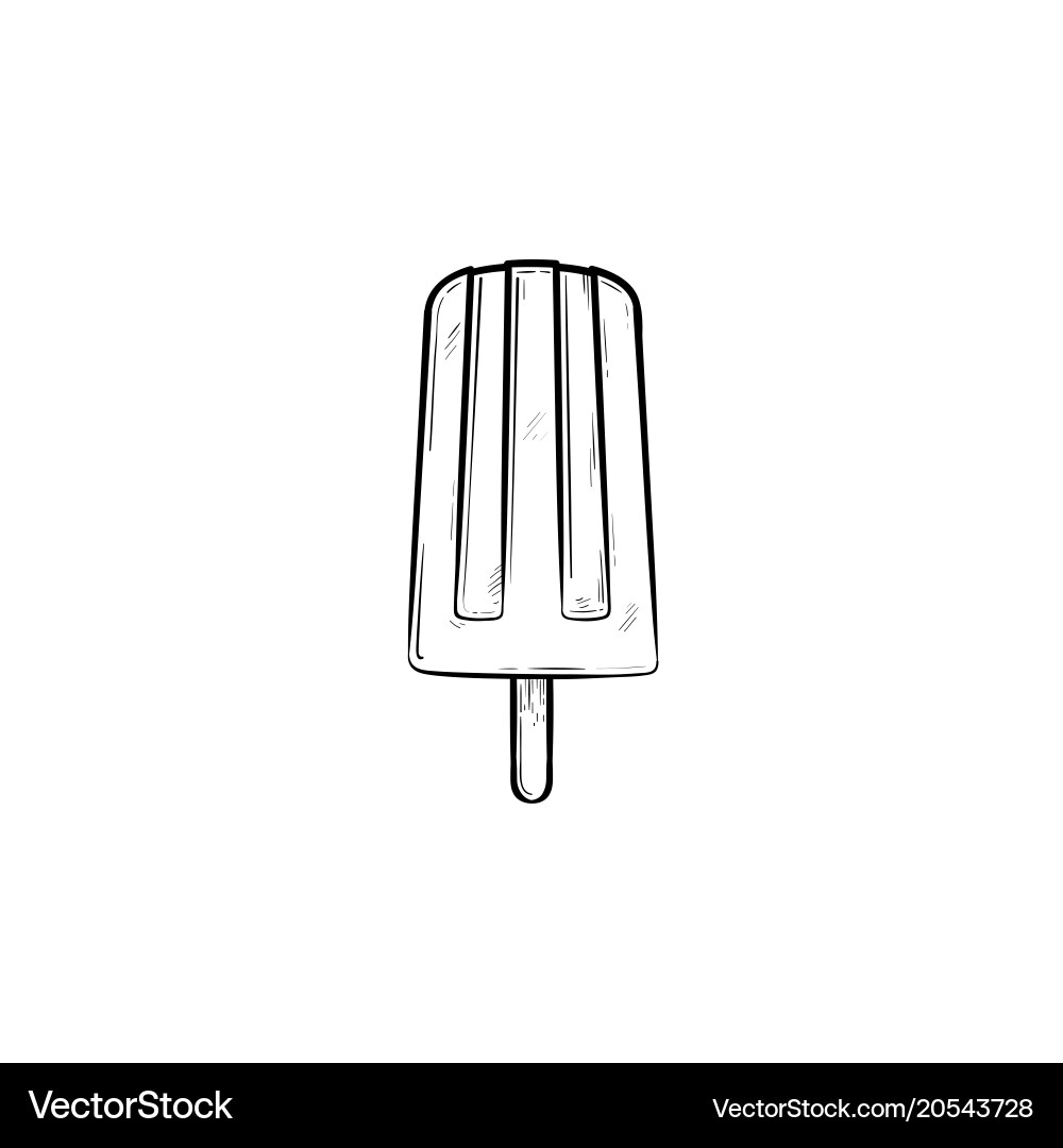 Popsicle hand drawn sketch icon Royalty Free Vector Image