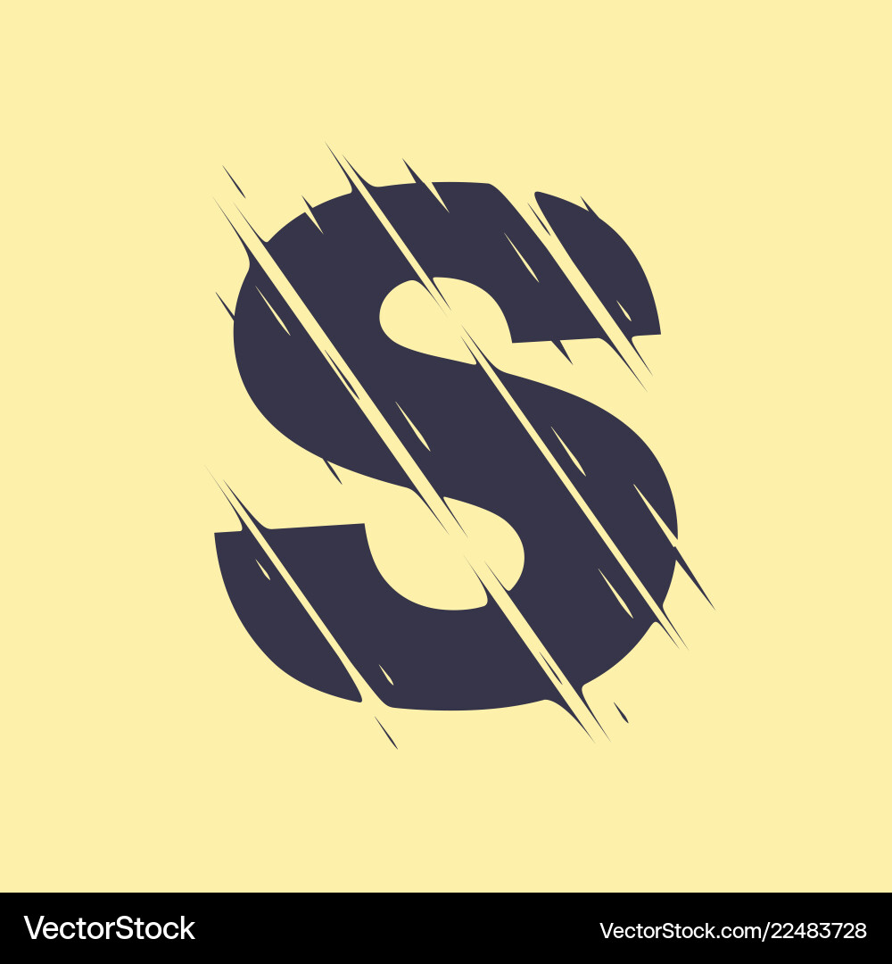 Scribbled letter s Royalty Free Vector Image - VectorStock
