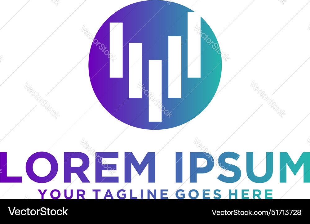 Trading stock marker logo idea Royalty Free Vector Image