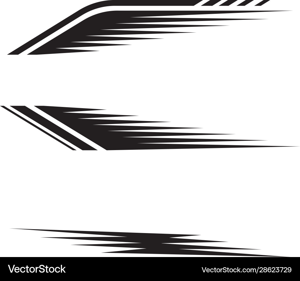 Automotive Speed & Checkered Vinyl Decals Vector Image