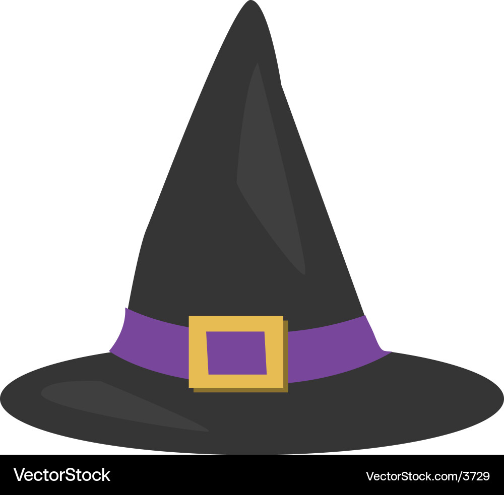 Black Witch Hat Royalty Free Vector Image - VectorStock